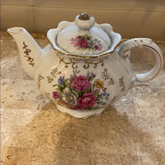 Dining | Vintage Antique Floral Teapot Music Box | Poshmark